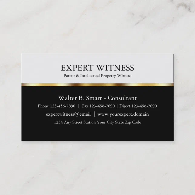 Expert Witness Business Cards | Zazzle