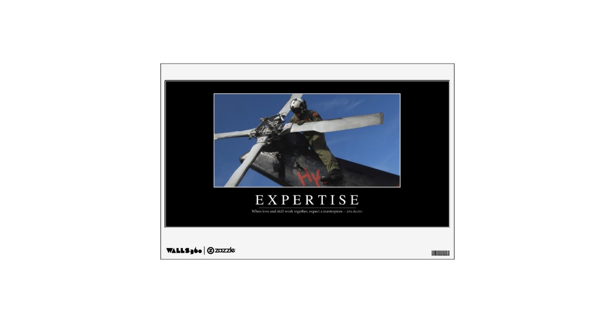 Expertise: Inspirational Quote Wall Sticker | Zazzle