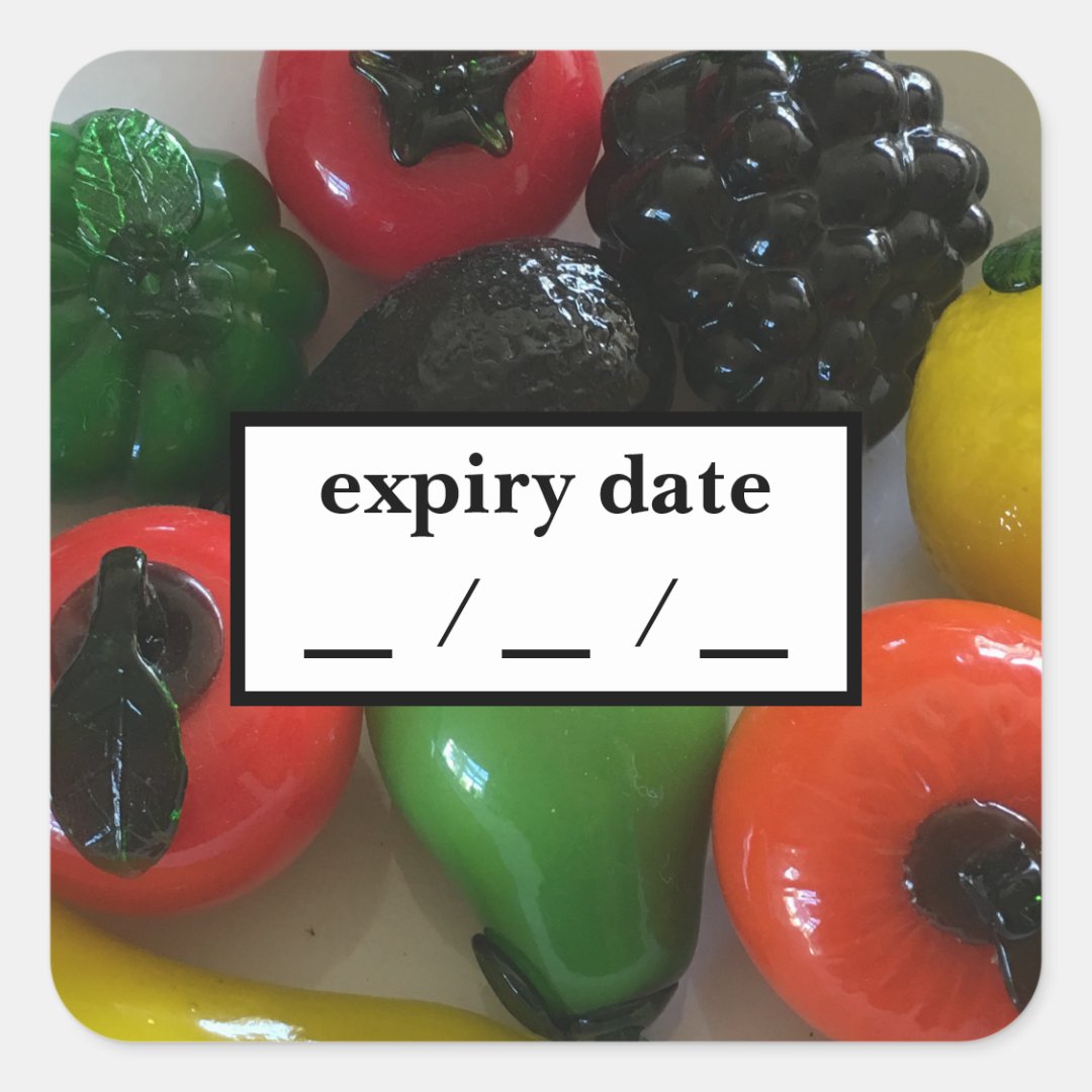 expiry date (use by) food sticker | Zazzle