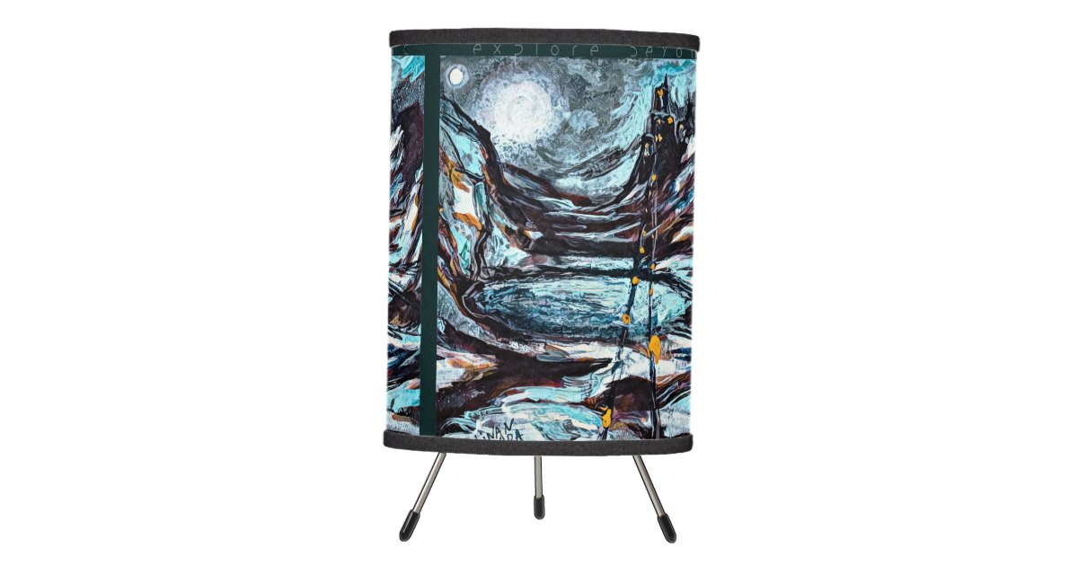 Explore Beyond a fantasy art with a castle Tripod Lamp | Zazzle