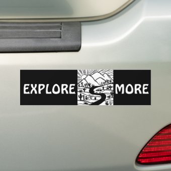 EXPLORE MORE vanlife camper RVing Bumper Sticker | Zazzle