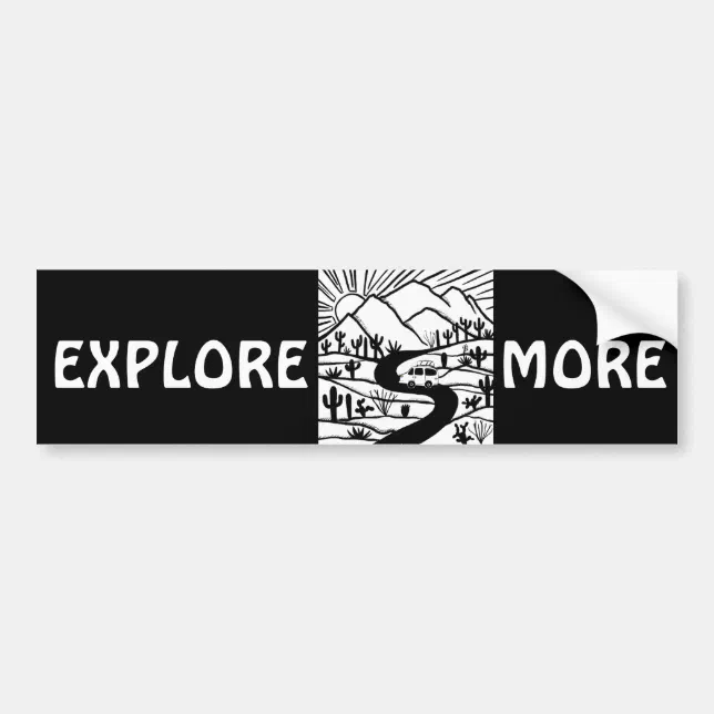 EXPLORE MORE vanlife camper RVing Bumper Sticker | Zazzle
