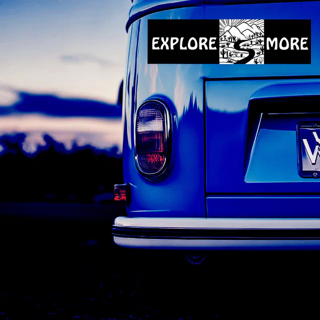 EXPLORE MORE vanlife camper RVing Bumper Sticker | Zazzle