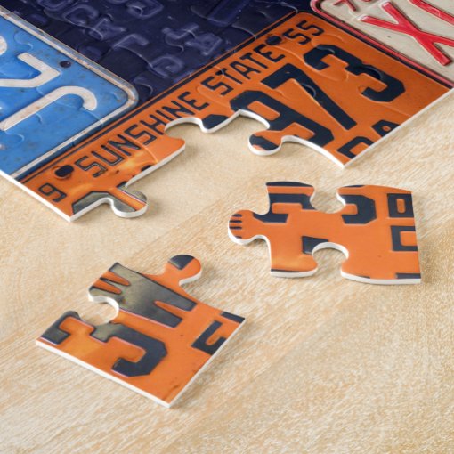Explore the USA License Plate Art Collage Jigsaw Puzzle | Zazzle