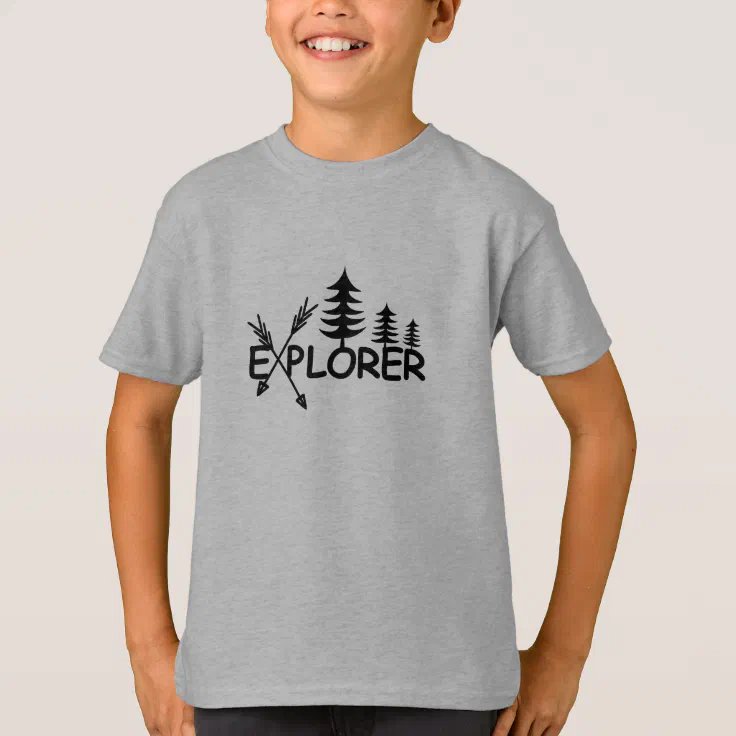 Explorer Design - Kids' Basic T-Shirt | Zazzle