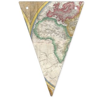Explorer World Map Bunting Flags | Zazzle