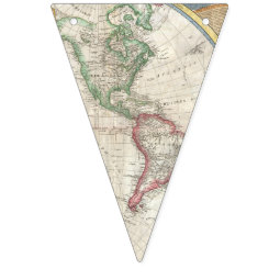 Explorer World Map Bunting Flags | Zazzle