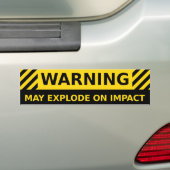 Explosion Warning Bumper Sticker | Zazzle