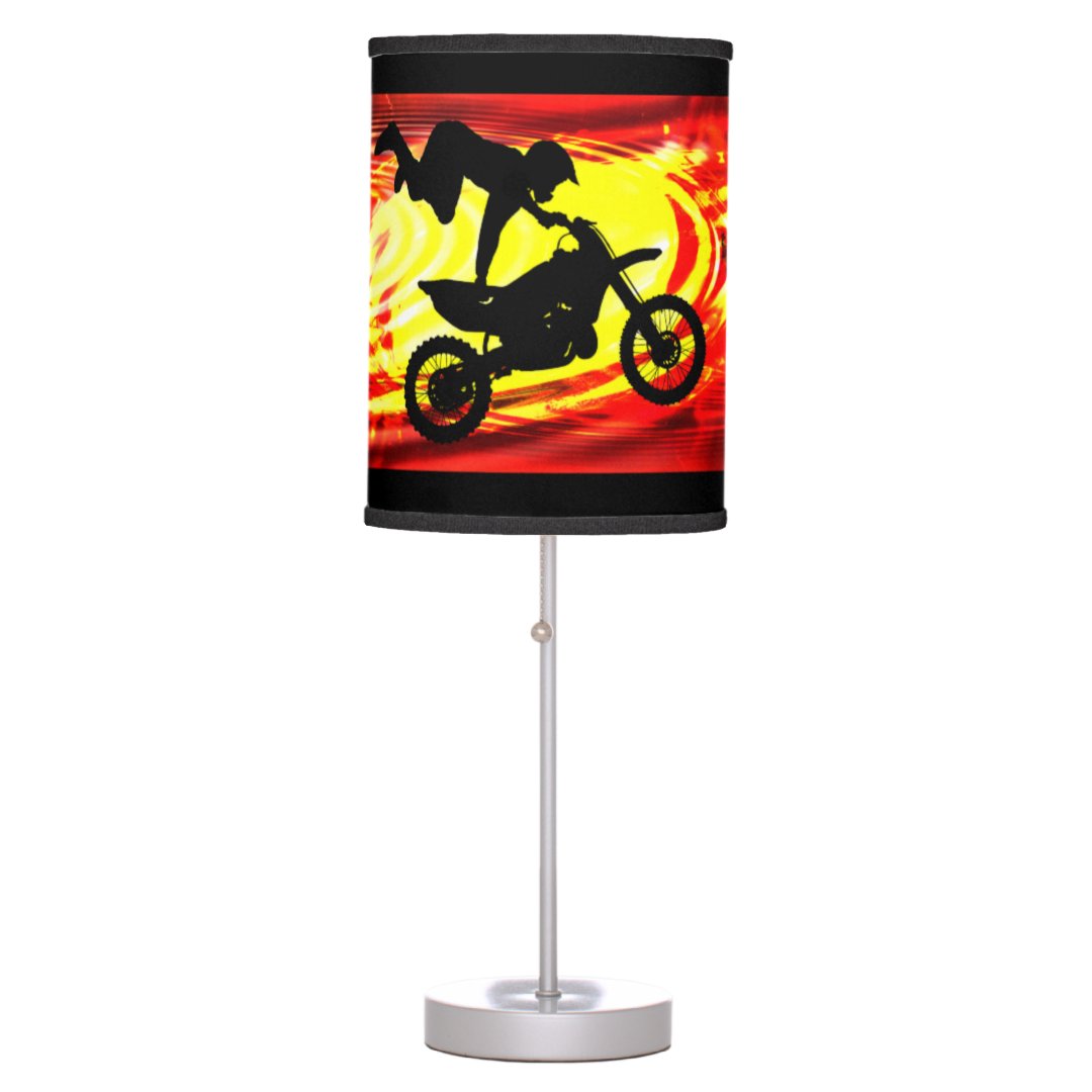 Explosive Motocross Jump Table Lamp | Zazzle