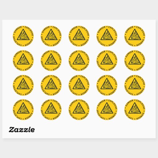 Explosive Warning Sticker | Zazzle