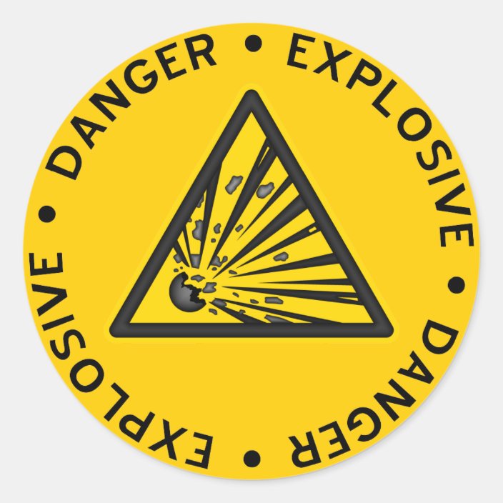 Explosive Warning Sticker | Zazzle.com