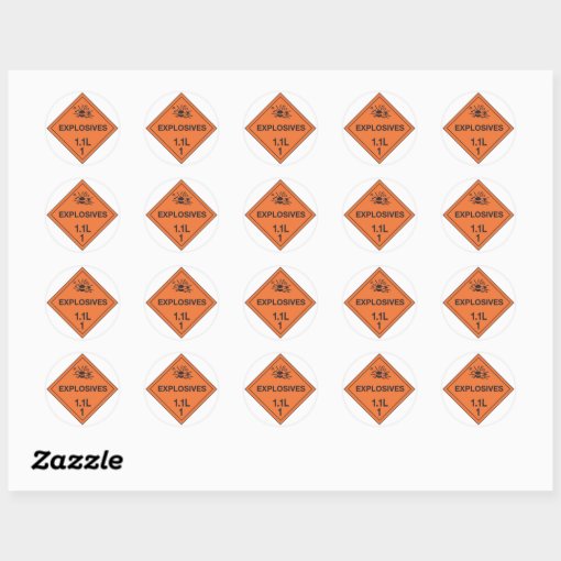 Explosives Sign Stickers | Zazzle