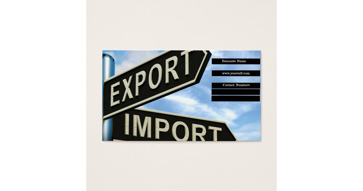 Export Import business card | Zazzle.com