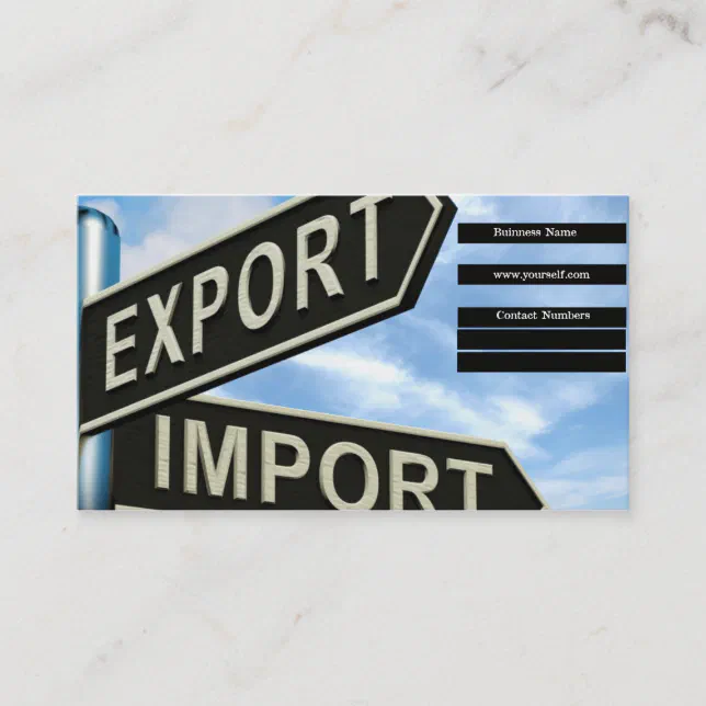 Export Import business card | Zazzle