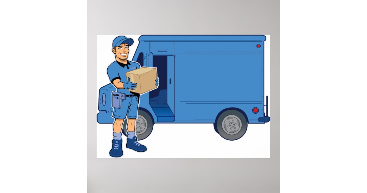 Express Delivery Man Poster | Zazzle