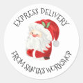Express Delivery Santa's Workshop Father Christmas Classic Round ...