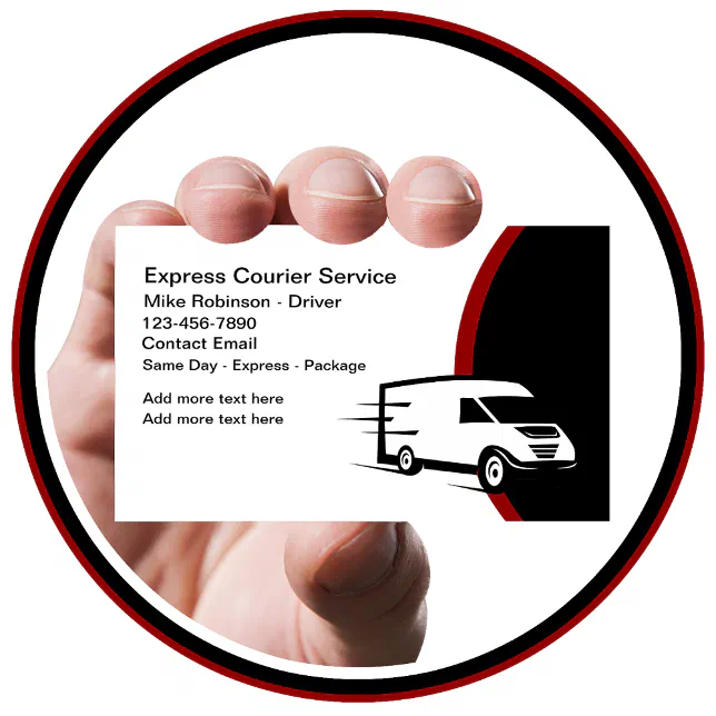 Express Same Day Delivery Courier Service Business Card | Zazzle