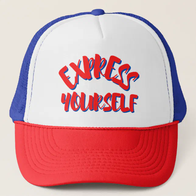 Express Yourself Personalized Fashion Statement Trucker Hat | Zazzle