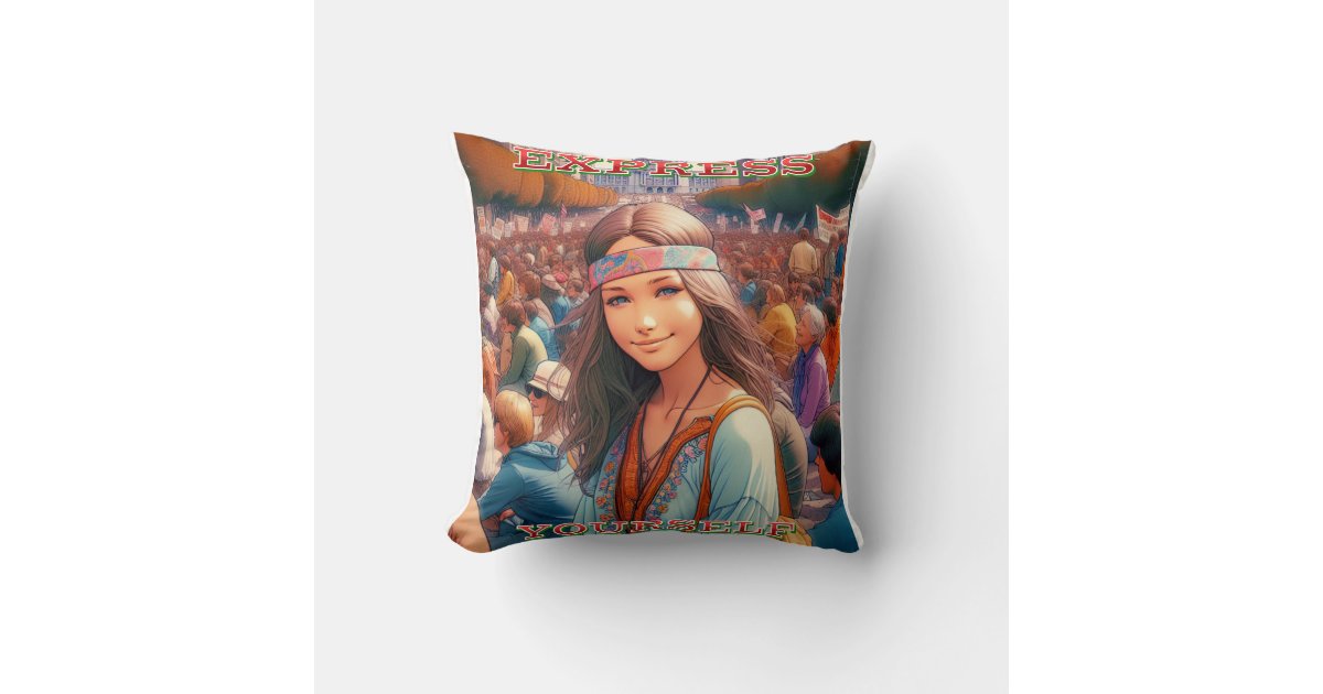 Express Yourself Throw Pillow | Zazzle