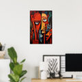 Expressionism Faces Art Poster | Zazzle