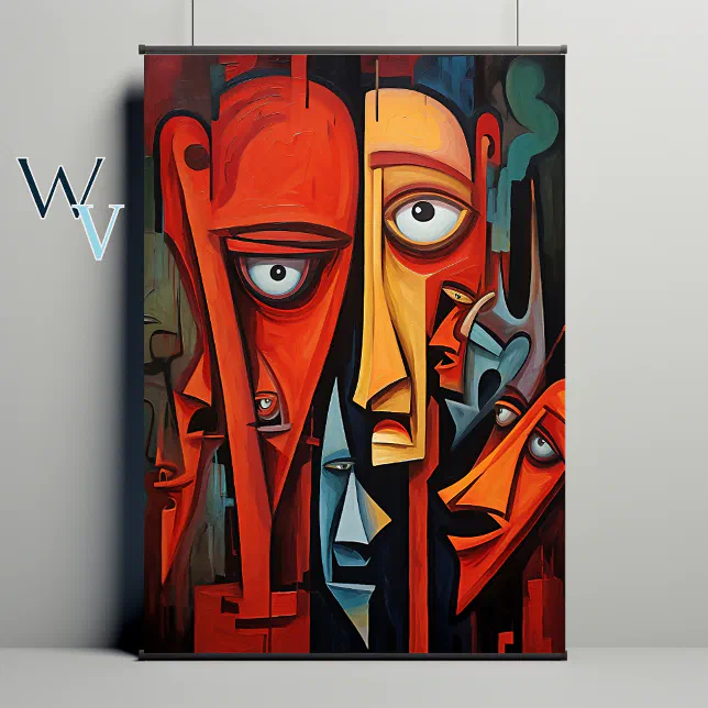 Expressionism Faces Art Poster | Zazzle