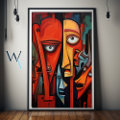 Expressionism Faces Art Poster | Zazzle