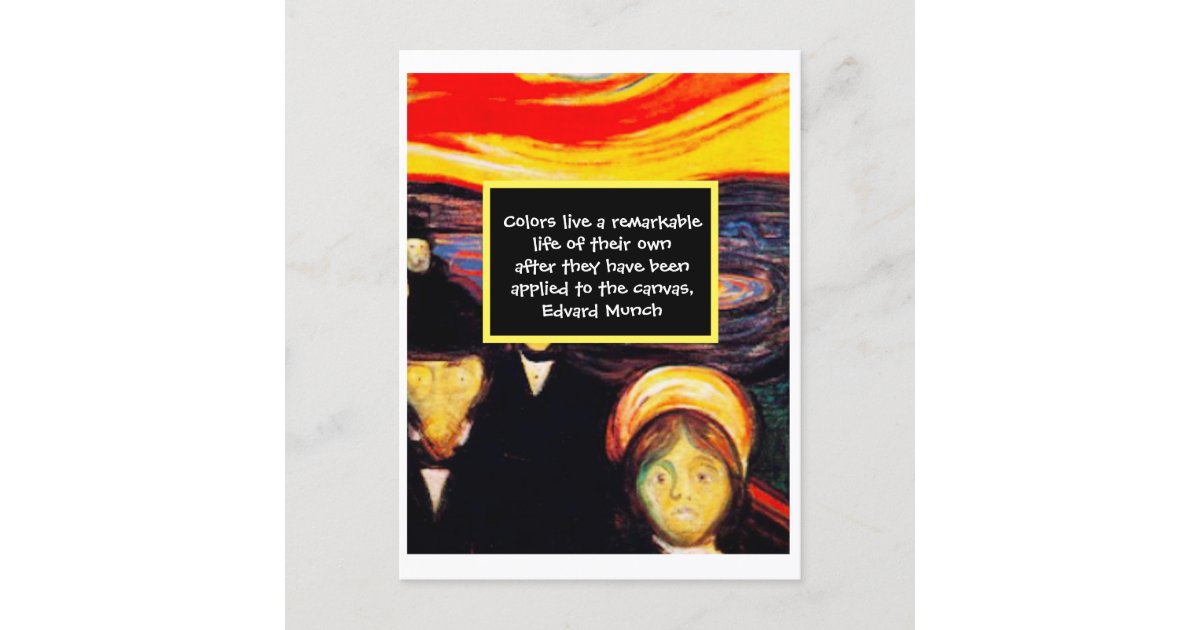 Expressionist Art Painting Quote Postcard | Zazzle