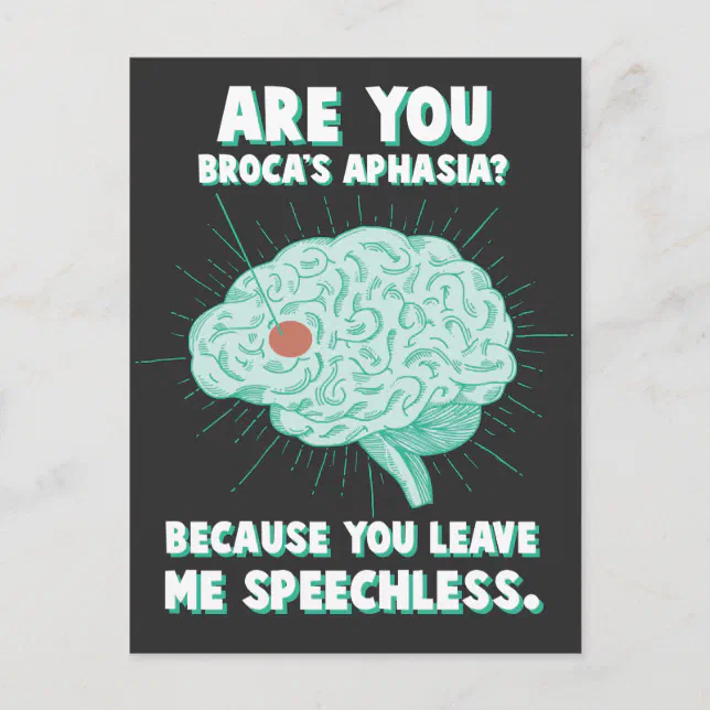 Expressive Aphasia Psychology Language Handicap Postcard | Zazzle