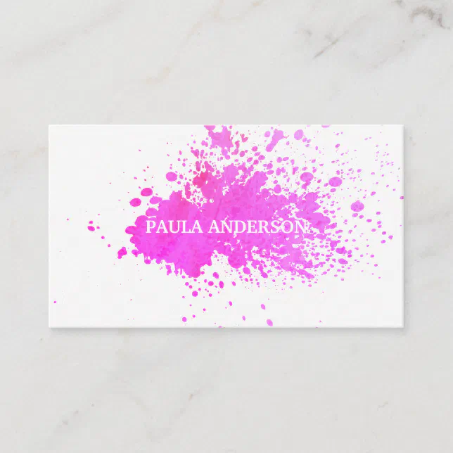 Expressive Paint Business Card | Zazzle
