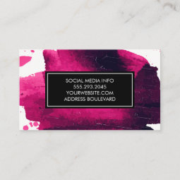 Expressive Paint Business Card | Zazzle