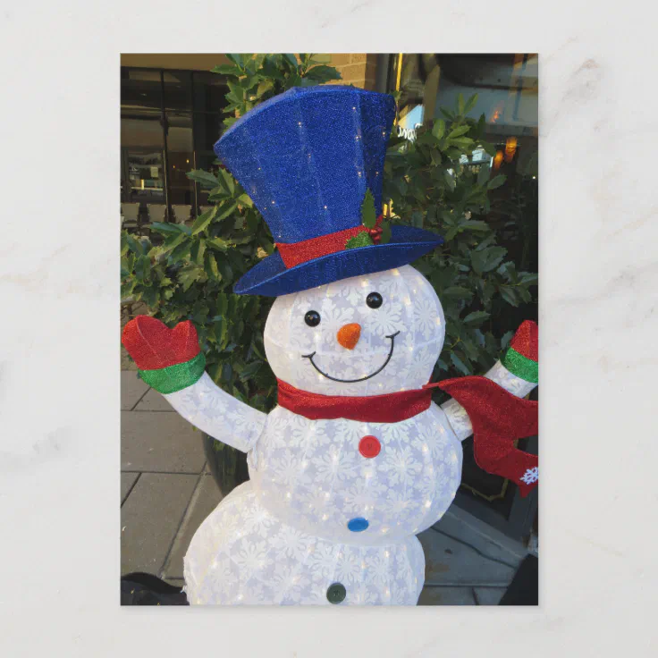 Expressive Snowman Postcard | Zazzle