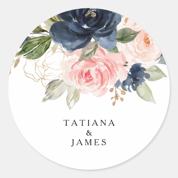 Exquisite Fall Floral Wedding Envelope Seals | Zazzle