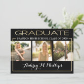 Exquisite Gold Foil Graduation Invitation | Zazzle