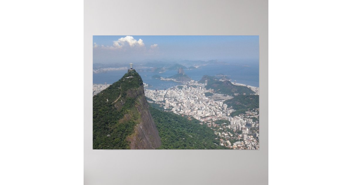 Exquisite Rio de Janeiro Brazil Carioca Landscape Poster | Zazzle