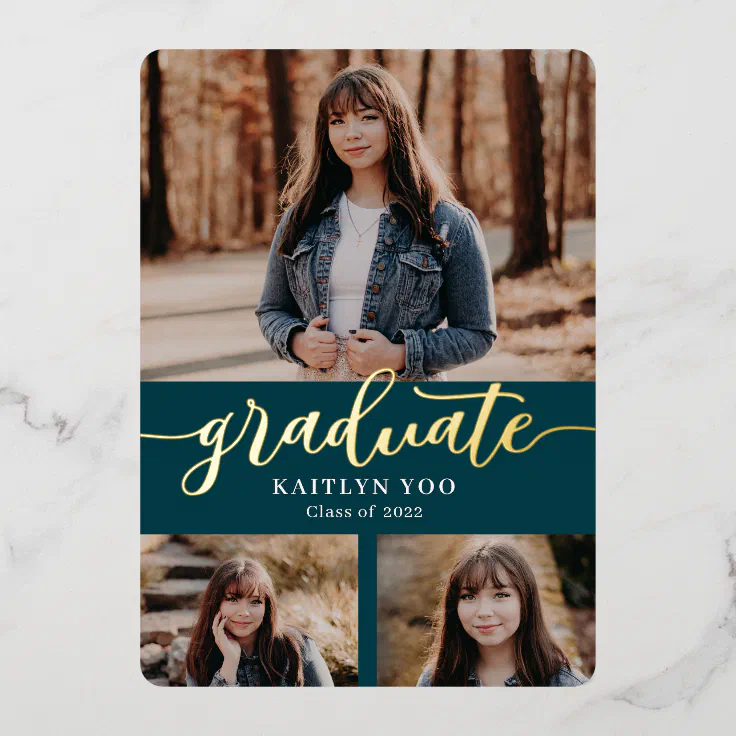 Exquisite Taste Foil Graduation Invitation Foil In Foil Invitation | Zazzle