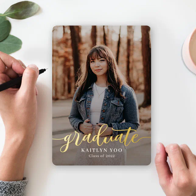 Exquisite Taste Foil Graduation Invitation Foil Invitation | Zazzle