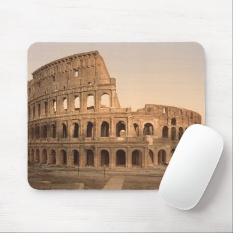 Exterior of the Colosseum, Rome, Italy Mouse Pad | Zazzle