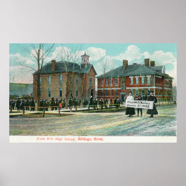 Exterior View of North Side High School Poster | Zazzle