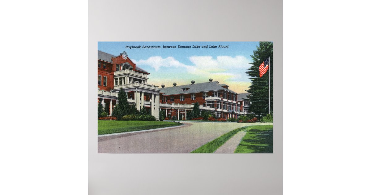 Exterior View of Raybrook Sanatorium Poster | Zazzle