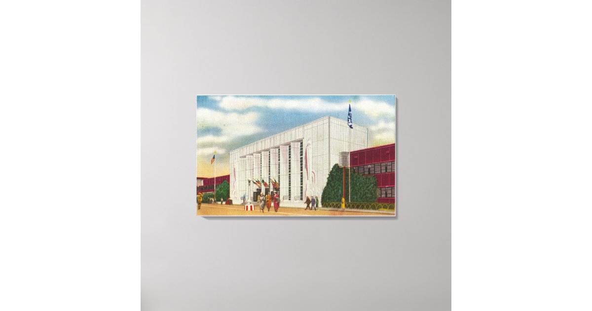Exterior View of the Administration Bldg Canvas Print | Zazzle