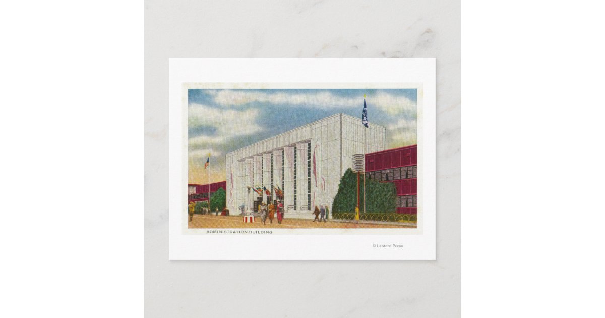 Exterior View of the Administration Bldg Postcard | Zazzle