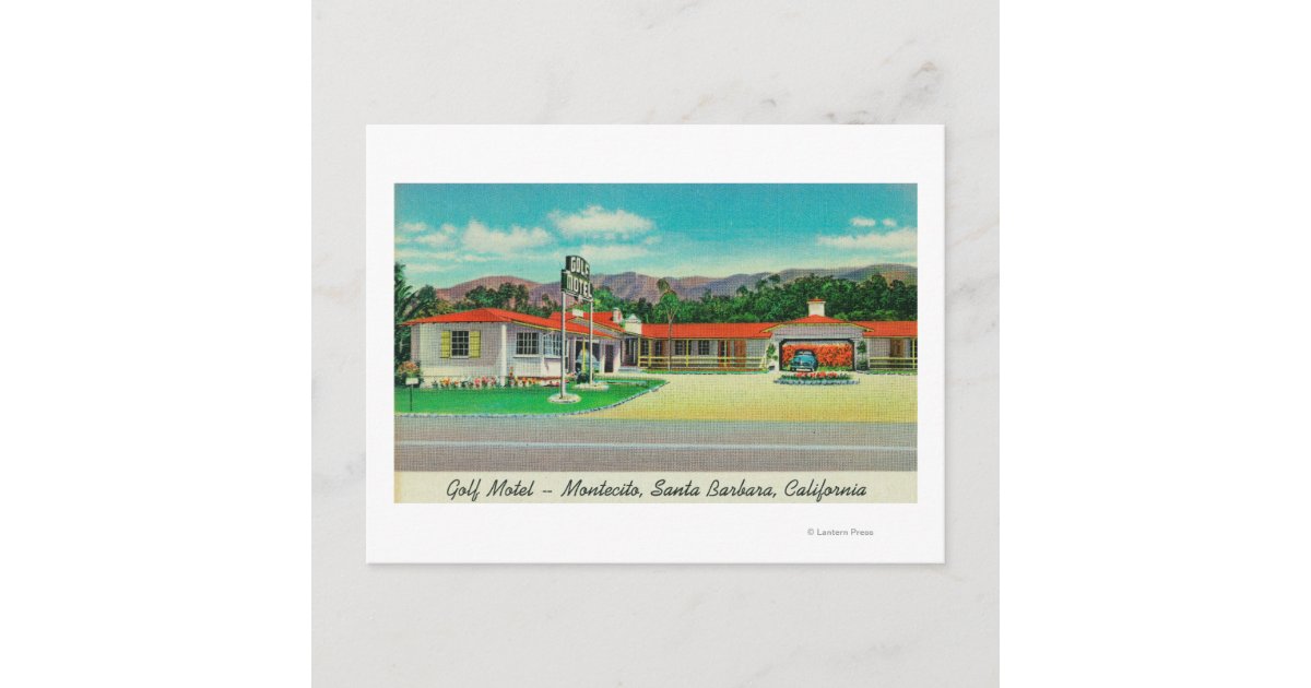 Exterior View of the Golf Motel, Montecito Postcard | Zazzle