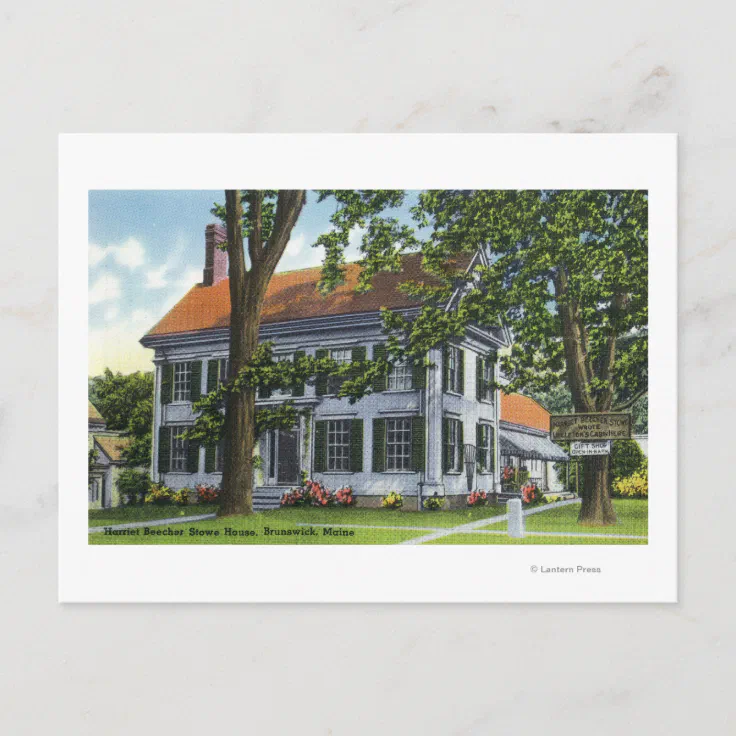 Exterior View of the Harriet Beecher Stowe House Postcard | Zazzle