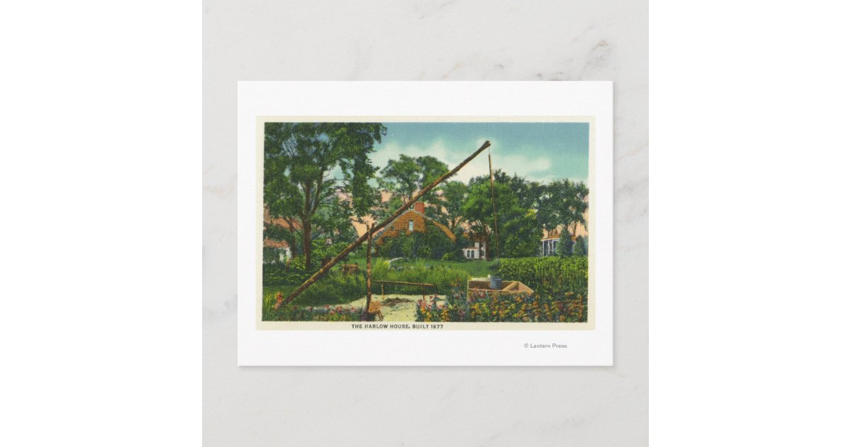 Exterior View of the Old Harlow House # 2 Postcard | Zazzle