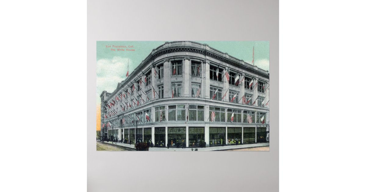 Exterior View of the White House Poster | Zazzle