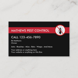 Exterminating Pest Control Business Card | Zazzle