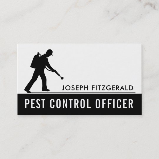 Exterminator, Black & White Pest Control Business Card | Zazzle.com