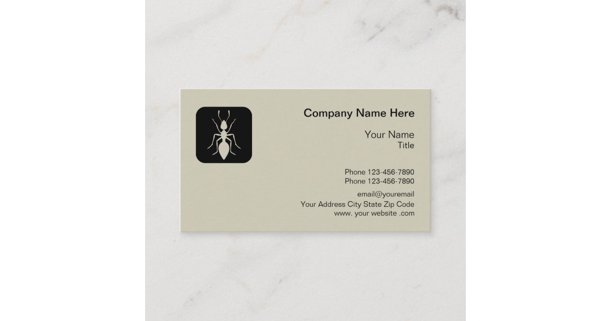 Exterminator Modern Pest Control Business Card | Zazzle