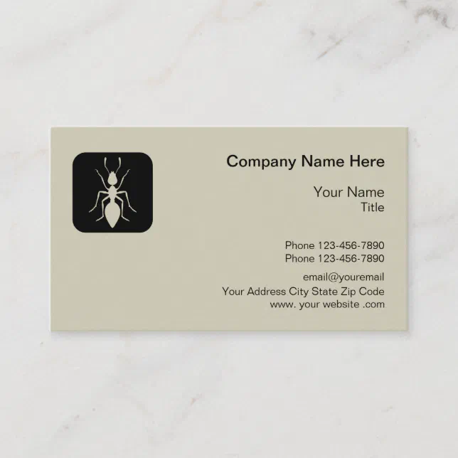 Exterminator Modern Pest Control Business Card | Zazzle
