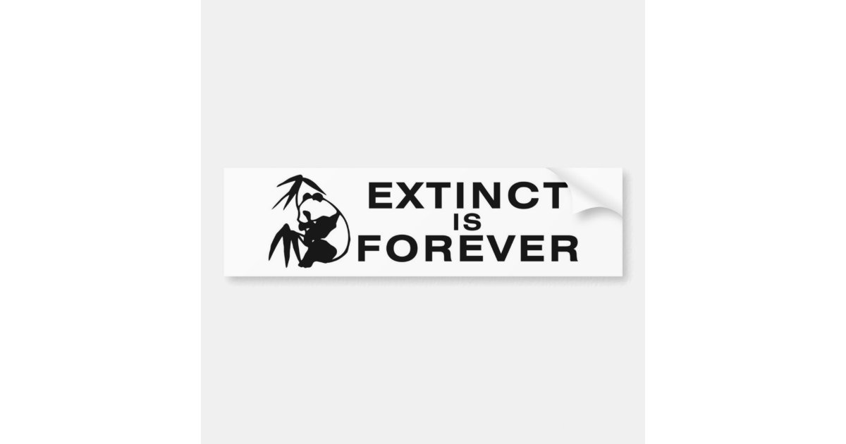 Extinct Is Forever Bumper Sticker | Zazzle